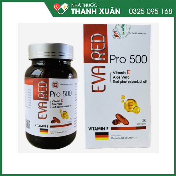 Viên uống Eva Red Pro 500 đẹp da chống lão hóa