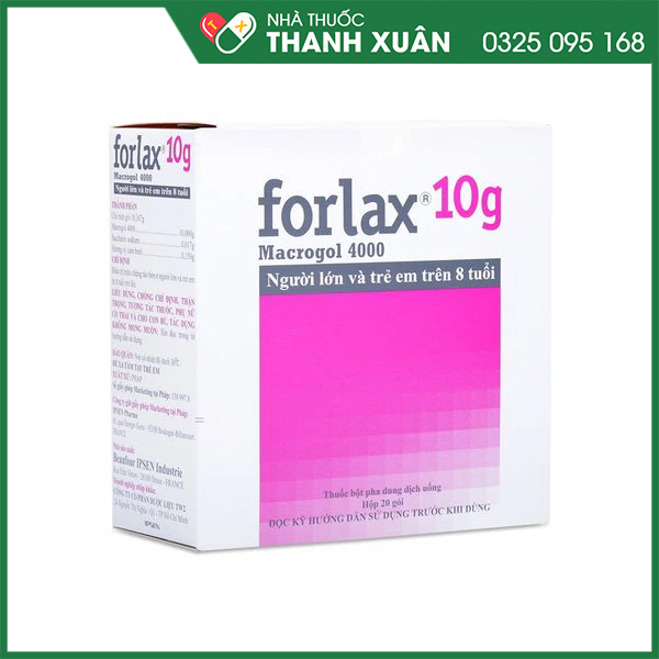 Forlax 10g điều trị táo bón ở người lớn và trẻ em
