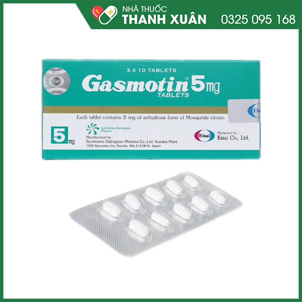 Gasmotin trị triệu chứng dạ dày