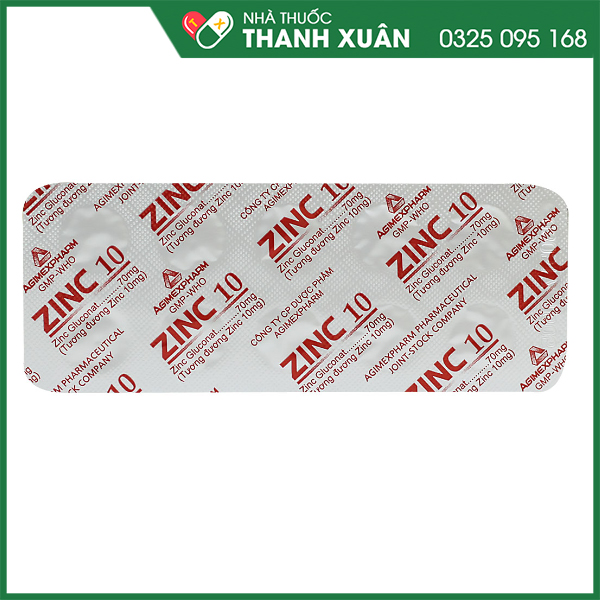 Zinc 10 thuốc bổ Vitamin, khoáng chất