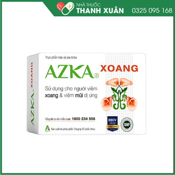 AZKA Xoang Hỗ trợ giảm các triệu chứng viêm xoang.