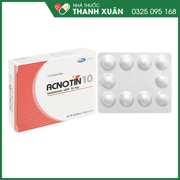 Acnotin 10 trị mụn trứng cá nặng