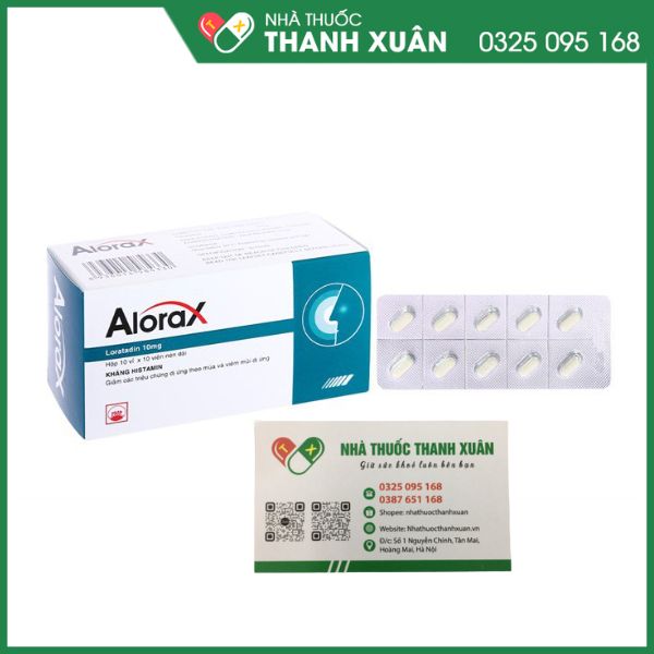 Alorax 10mg giảm các triệu chứng dị ứng theo mùa