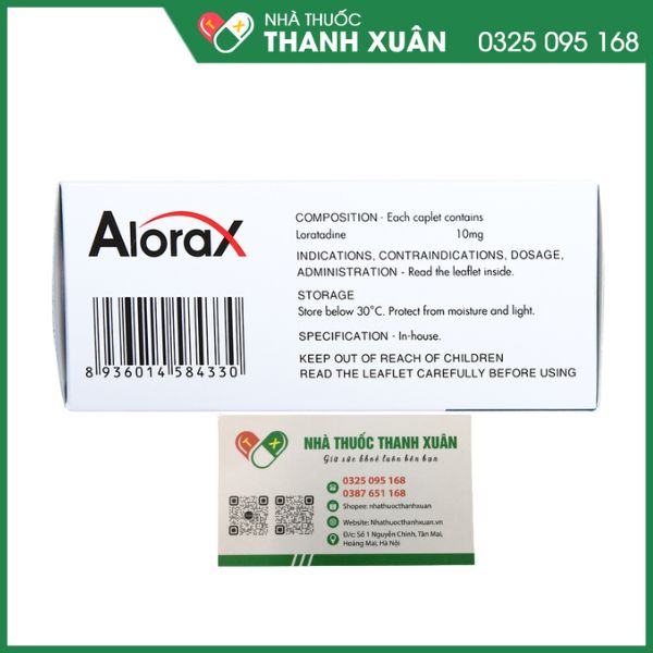 Alorax 10mg giảm các triệu chứng dị ứng theo mùa