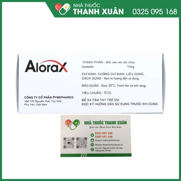 Alorax 10mg giảm các triệu chứng dị ứng theo mùa