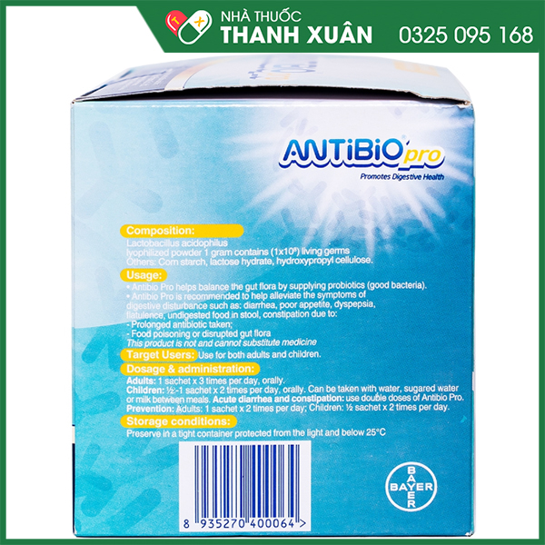 Antibio Pro men vi sinh bổ sung lợi khuẩn