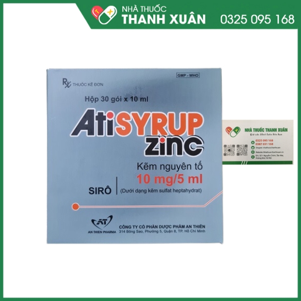Atisyrup ZinC - Điều trị thiếu kẽm ở người lớn và trẻ em