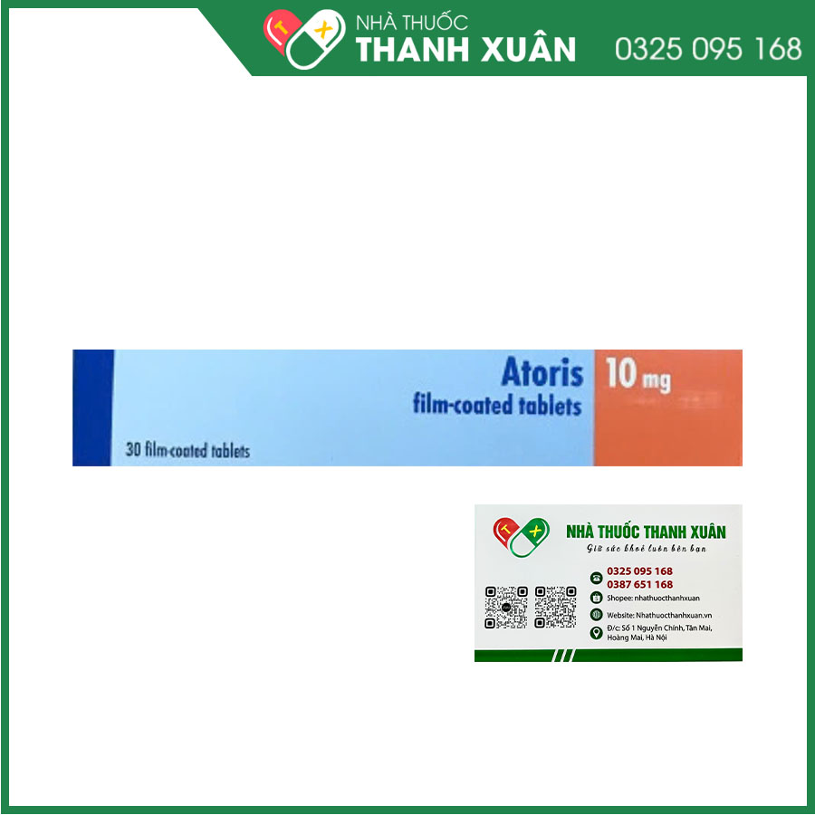Thuốc Atoris 10mg điều trị rối loạn mỡ máu nguyên phát và rối loạn ...