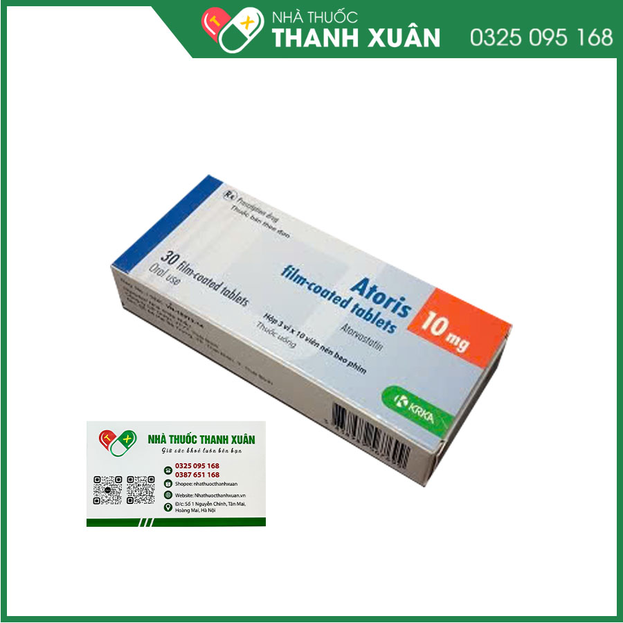 Thuốc Atoris 10mg điều trị rối loạn mỡ máu nguyên phát và rối loạn ...