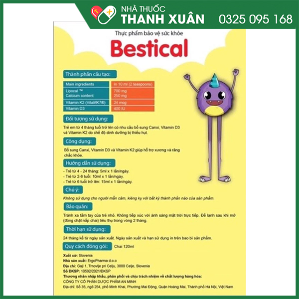 Bestical canxi sinh học cho con yêu