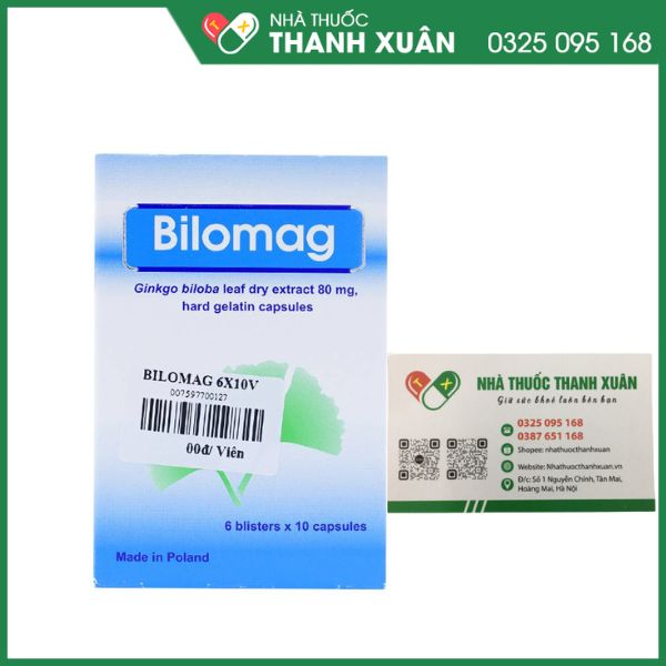 Bilomag 80mg trị rối loạn tuần hoàn máu não ngoại biên