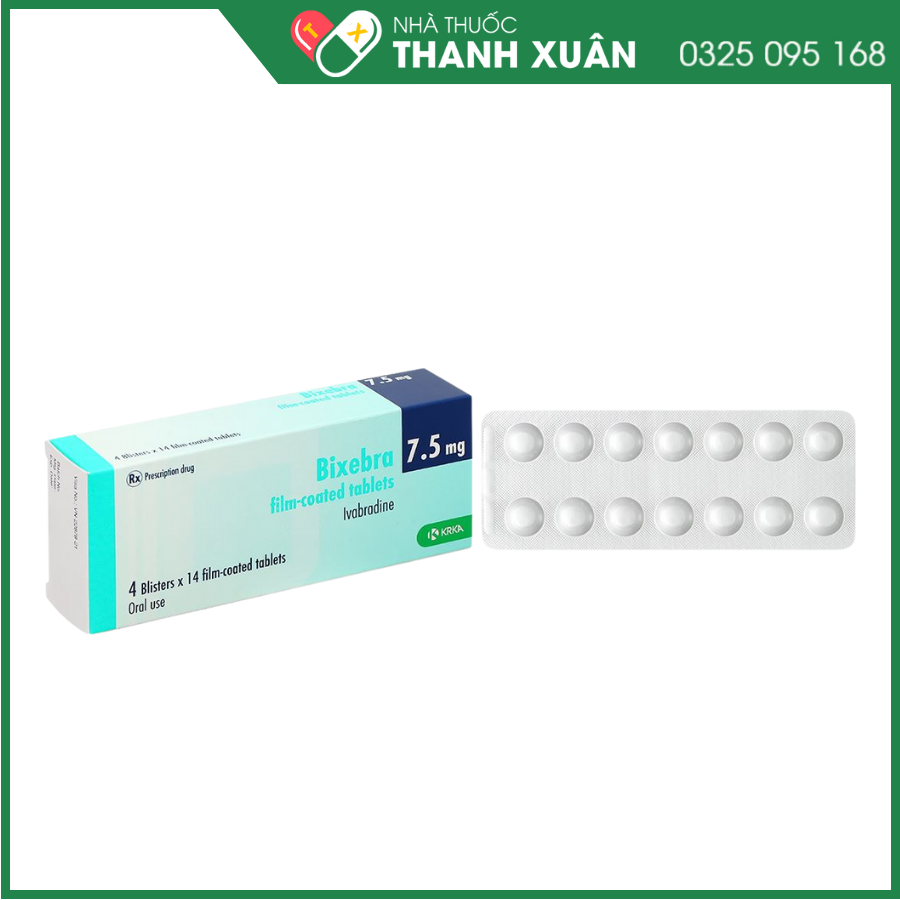 Bixebra 7.5 mg điều trị triệu chứng đau thắt ngực ổn định mạn tính, suy ...