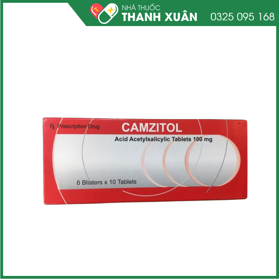 Camzitol 100 mg dự phòng thứ phát nhồi máu cơ tim và đột quỵ
