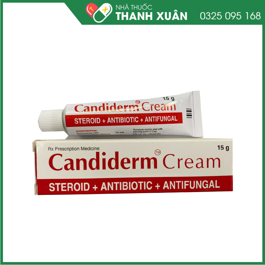 Kem CANDIDERM điều trị các bệnh da đáp ứng với Corticosteroid