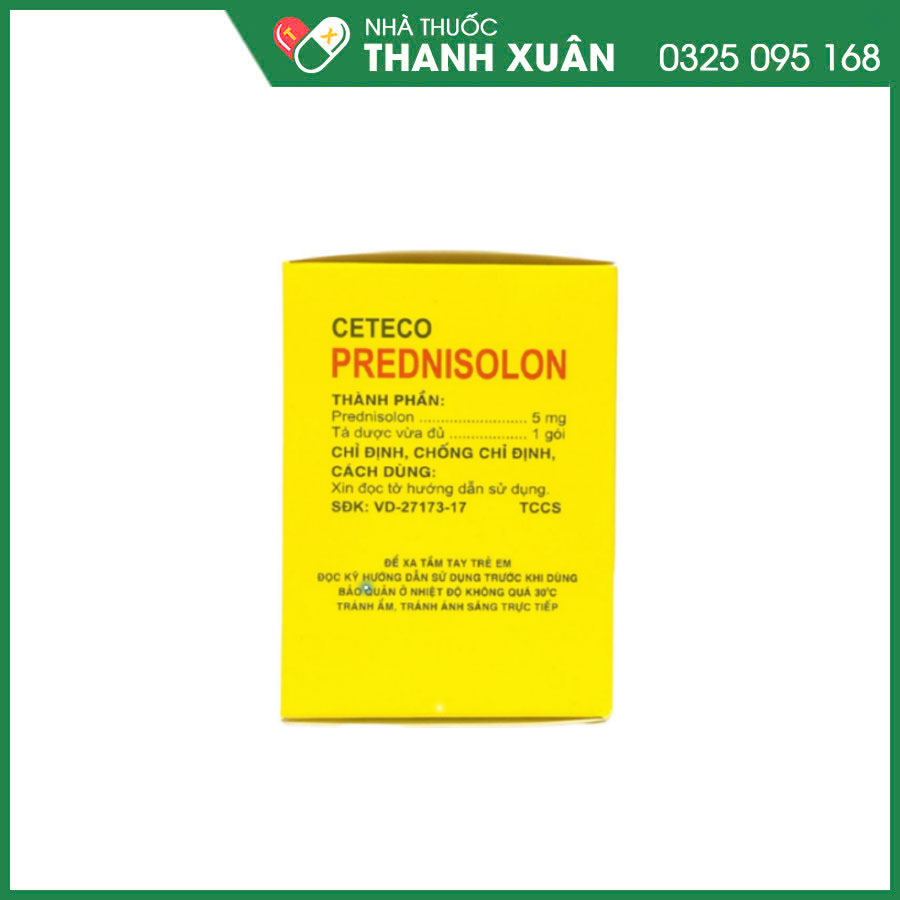 Ceteco Prednisolon thuốc điều trị chống viêm, chống dị ứng, thiếu máu ...