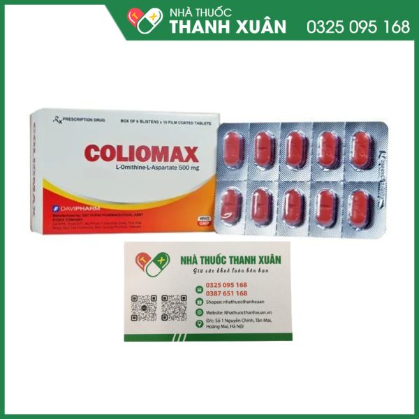 Thuốc Coliomax điều trị tăng amoniac đến bệnh gan cấp tính và mạn tính ...