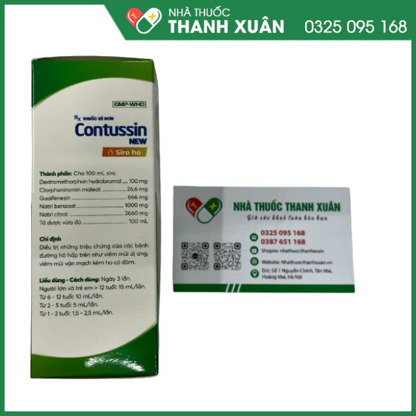 Contussin New điều trị bệnh đường hô hấp trên