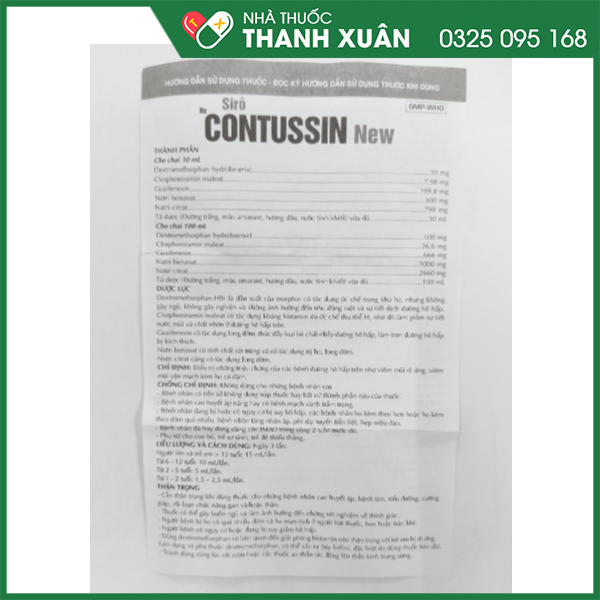 Contussin New điều trị bệnh đường hô hấp trên