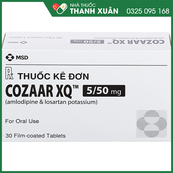 Cozaar XQ 5mg/50mg trị tăng huyết áp vô căn