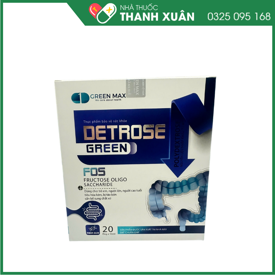 DETROSE Green Điều hòa nhu động, tăng cường chức năng đại tràng