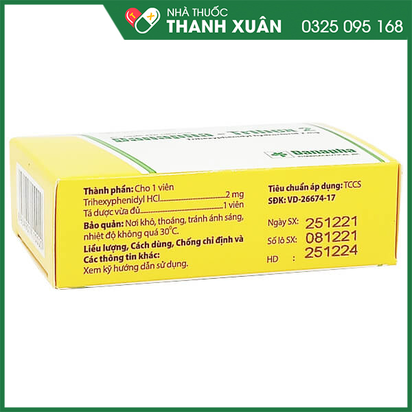 Danapha-Trihex 2 điều trị bệnh Parkinson