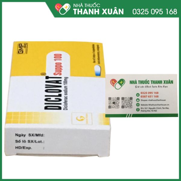 Thuốc Diclovat Suppo 100 điều trị viêm khớp dạng thấp