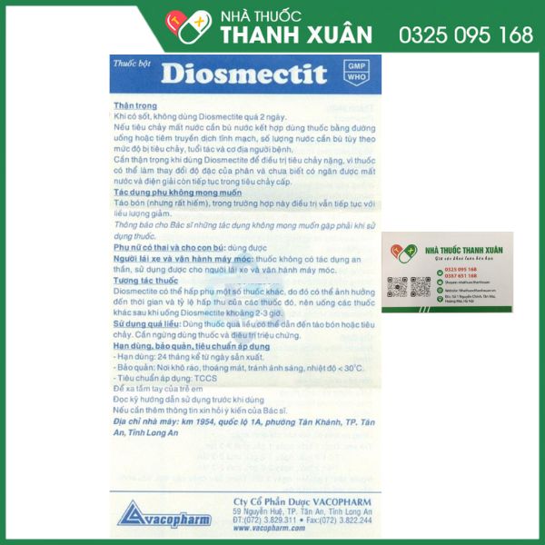 Diosmectit - Thuốc điều trị triệu chứng đau của viêm thực quản - dạ dày ...