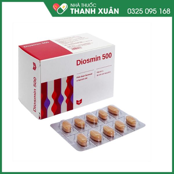 Diosmin 500 trị suy giãn tĩnh mạch