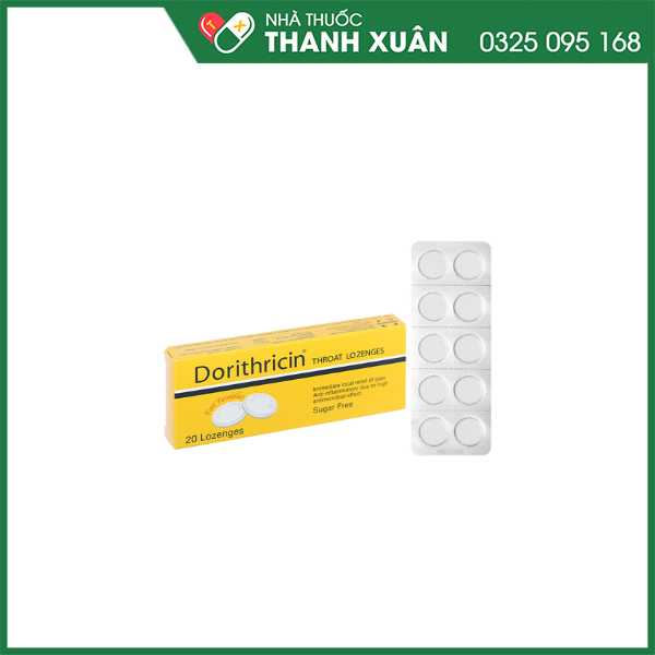 Dorithricin Throat Lozenges viên ngậm trị viêm họng