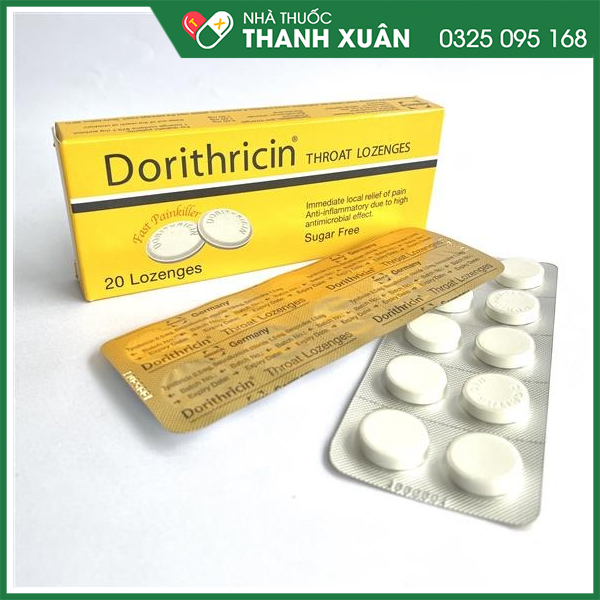 Dorithricin Throat Lozenges viên ngậm trị viêm họng