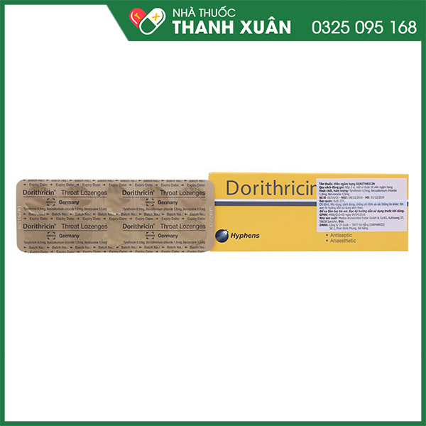 Dorithricin Throat Lozenges viên ngậm trị viêm họng