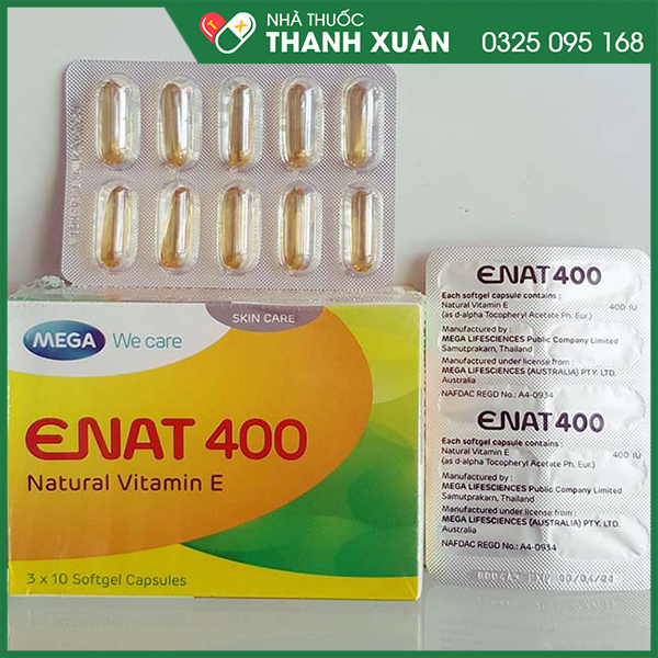 Enat 400 ngừa và điều trị thiếu Vitamin E