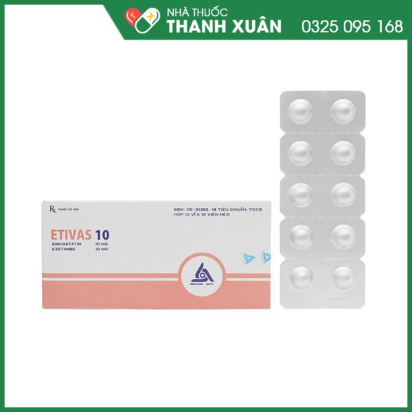 Etivas 10 điều trị tăng cholesterrol