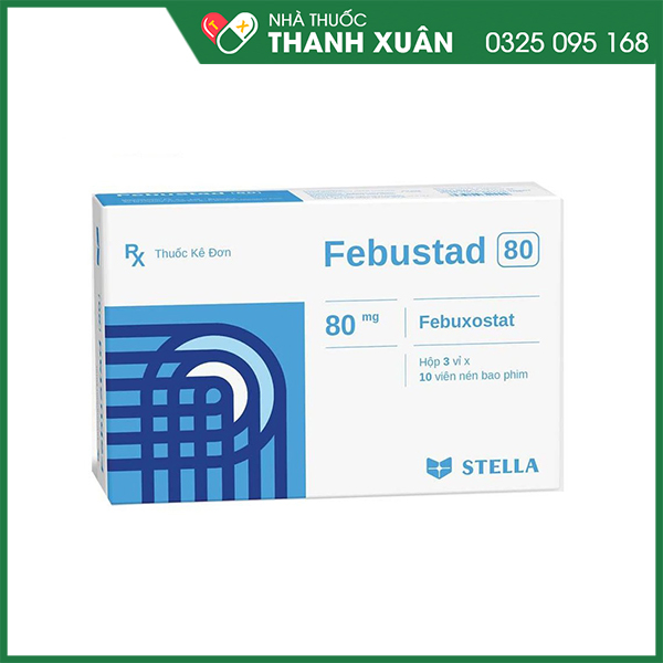 Febustad 80 điều trị tăng acid uric máu mạn tính
