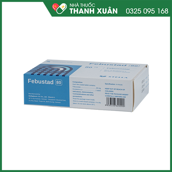 Febustad 80 điều trị tăng acid uric máu mạn tính