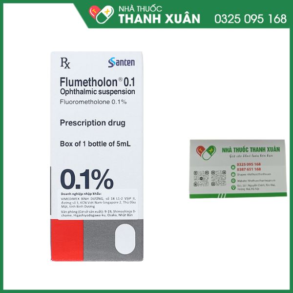 Flumetholon 0.1% trị các bệnh viêm phía ngoài mắt
