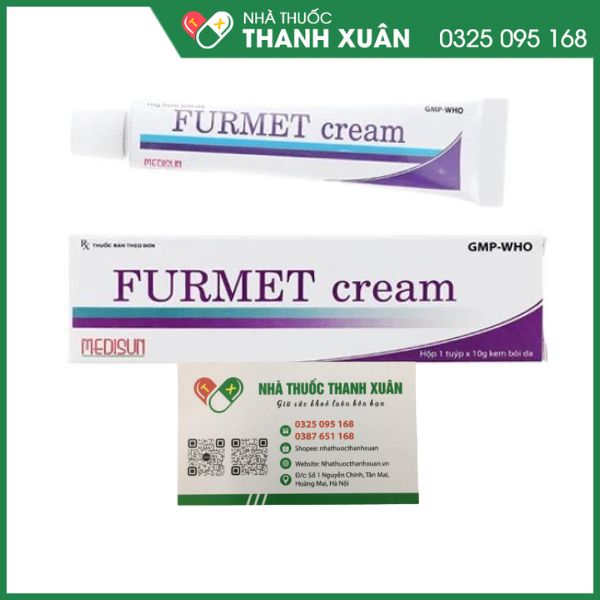 Kem bôi trị nấm, viêm da có biến chứng nhiễm trùng Furmet Cream