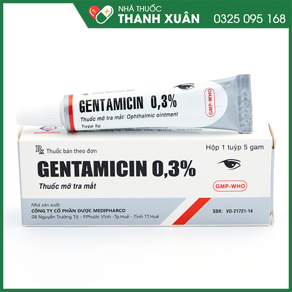Gentamicin 0.3% điều trị nhiễm khuẩn da