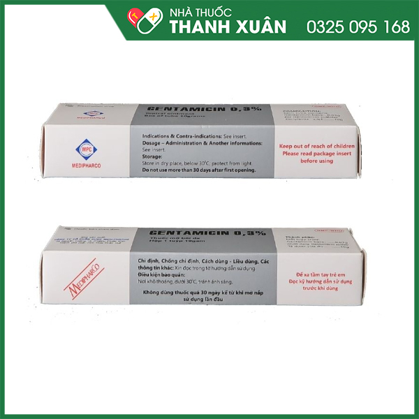 Gentamicin 0.3% điều trị nhiễm khuẩn da