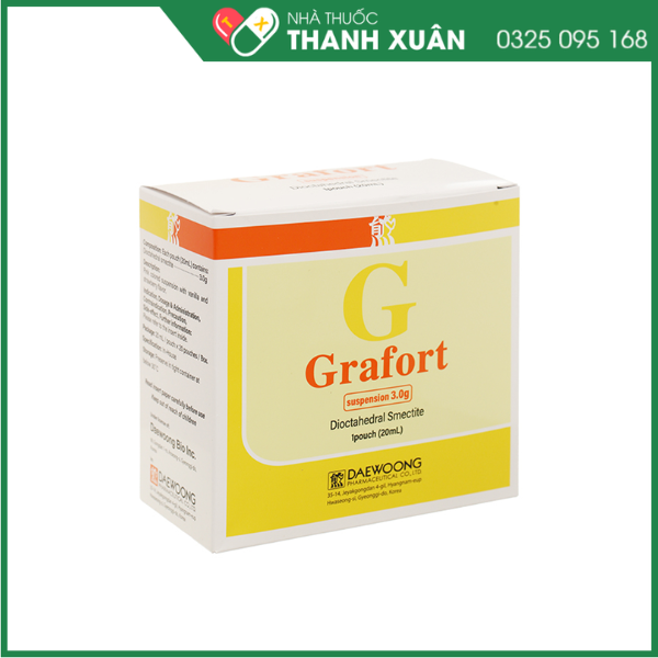Hỗn dịch Grafort Daewoong điều trị đau do viêm thực quản, dạ dày, ruột