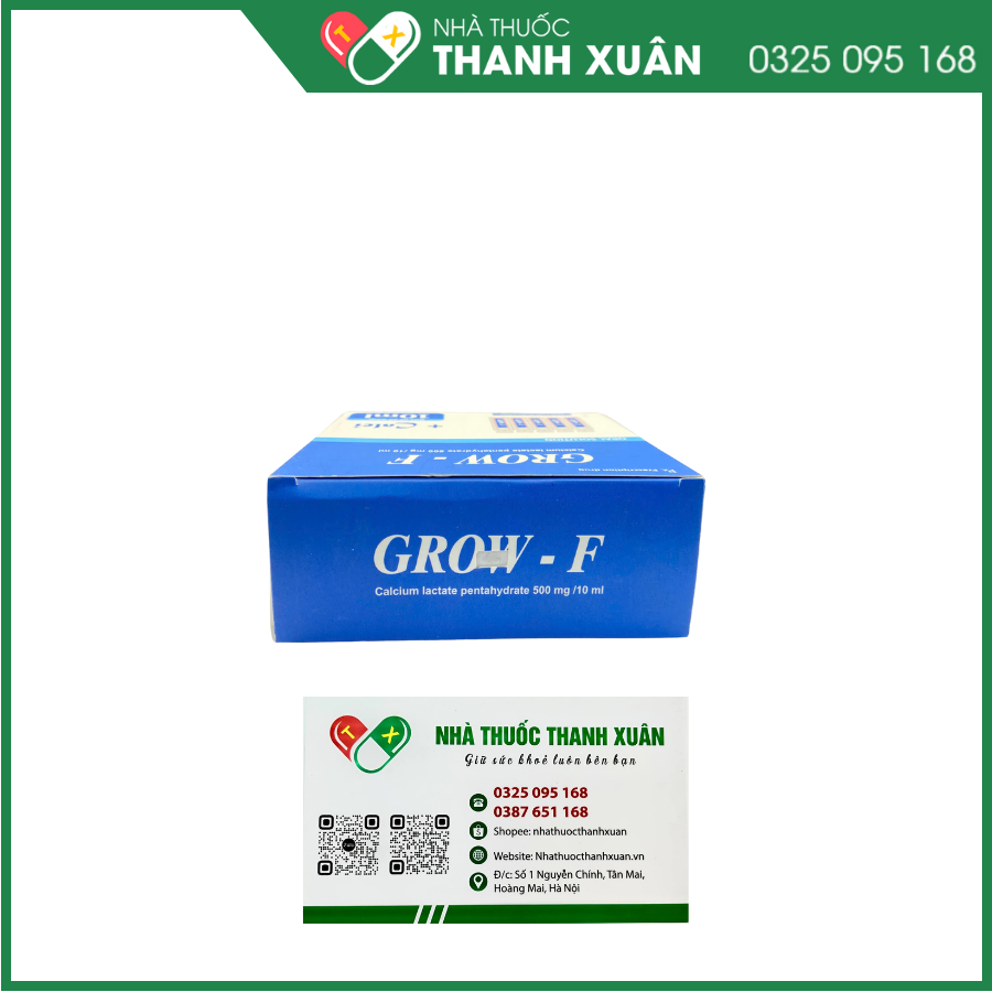 Thuốc Grow-F chứa canxi tăng chiều cao, chữa bệnh còi xương