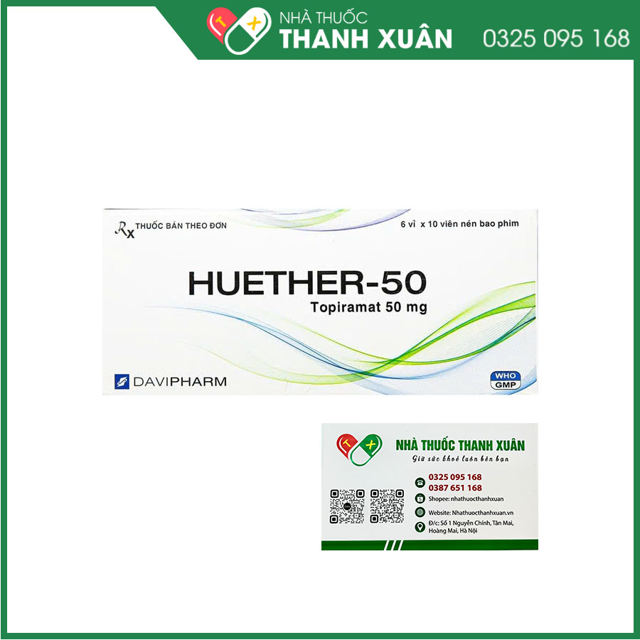 Huether - 50 điều trị động kinh hoặc dự phòng đau nửa đầu