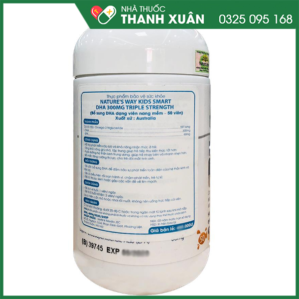Kids Smart DHA 300mg - Nature's Way bổ sung DHA cho trẻ