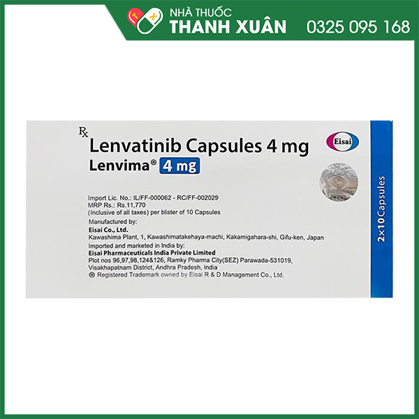 Lenvima 4mg điều trị ung thư tuyến giáp