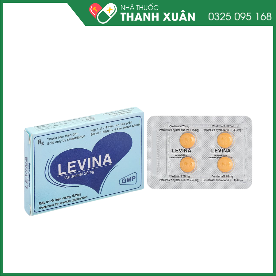 Levina 20mg điều trị rối loạn cương dương