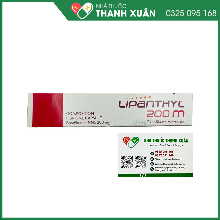 Lipanthyl 200mg thuốc điều trị mỡ máu