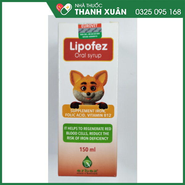 Lipofez oral syrup - bổ sung sắt cho trẻ