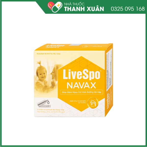 Dung dịch vệ sinh tai, mũi, họng Livespo Navax 5ml giảm sổ mũi, viêm ...