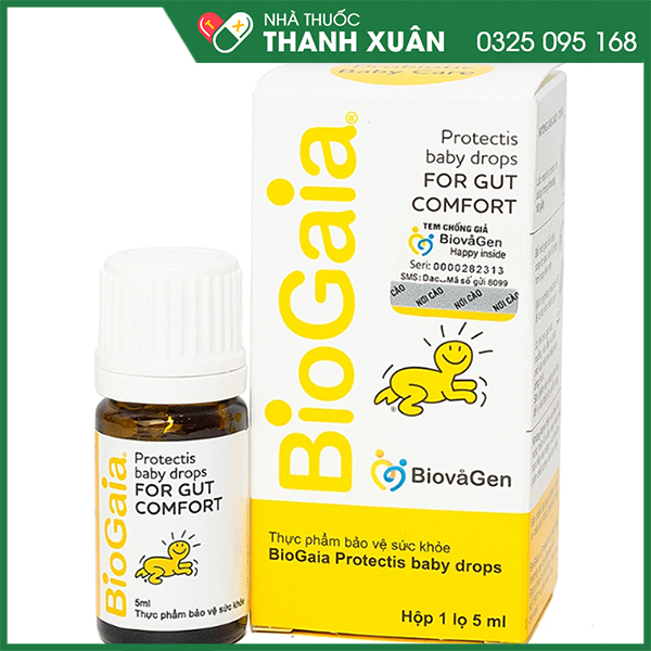 Men vi sinh Biogaia Protectis baby drops cải thiện hệ vi sinh đường ruột