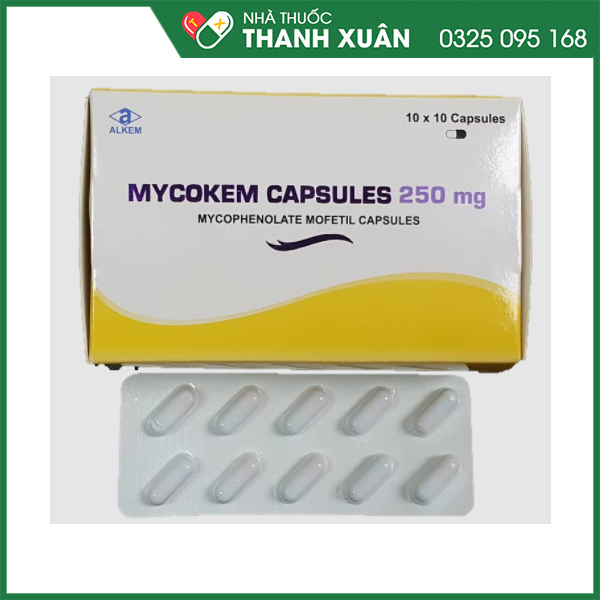 Mycokem Capsule 250mg Thuốc dự phòng thải ghép tim, gan, thận